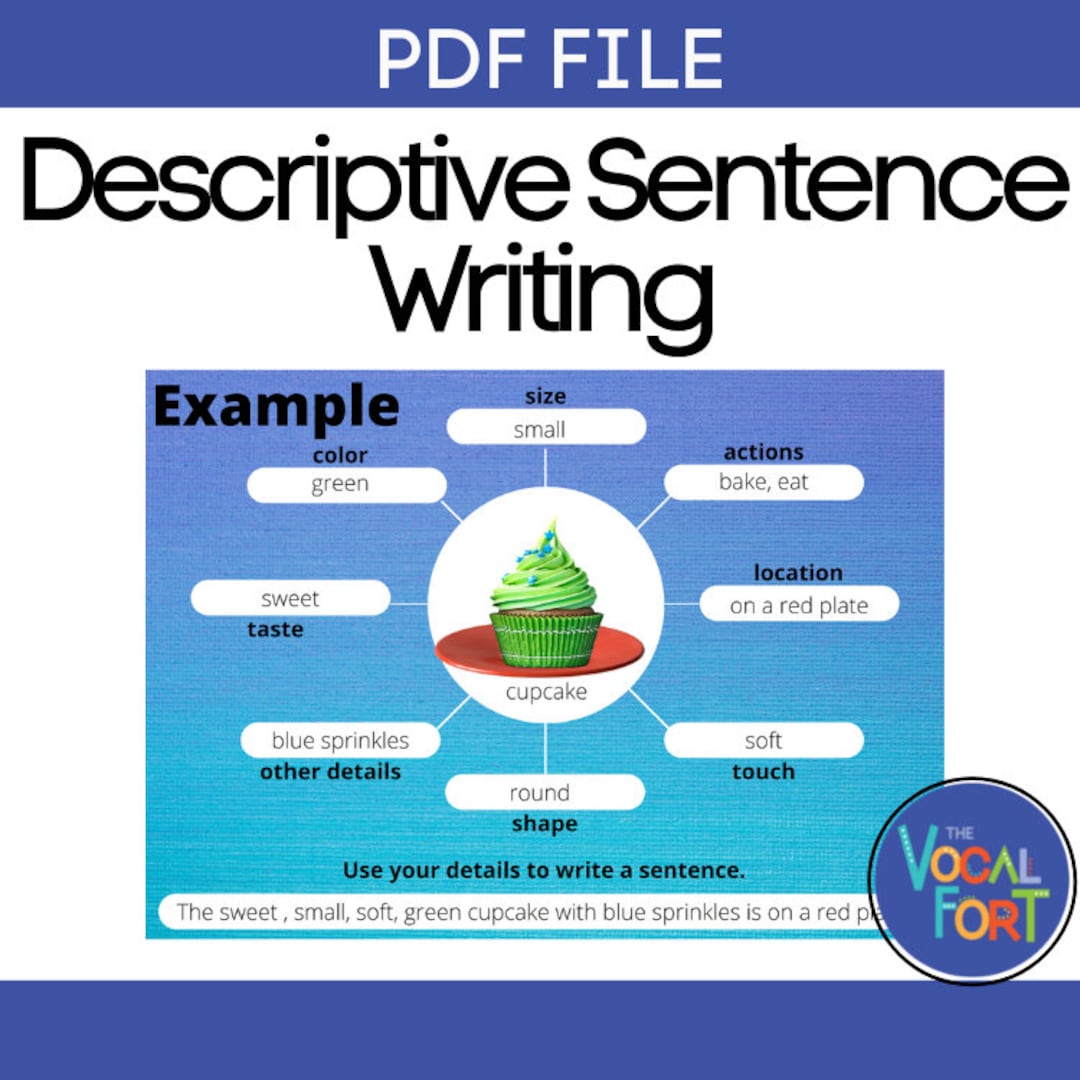 Descriptive Sentence Writing Speech Therapy and Home School Activity - Etsy