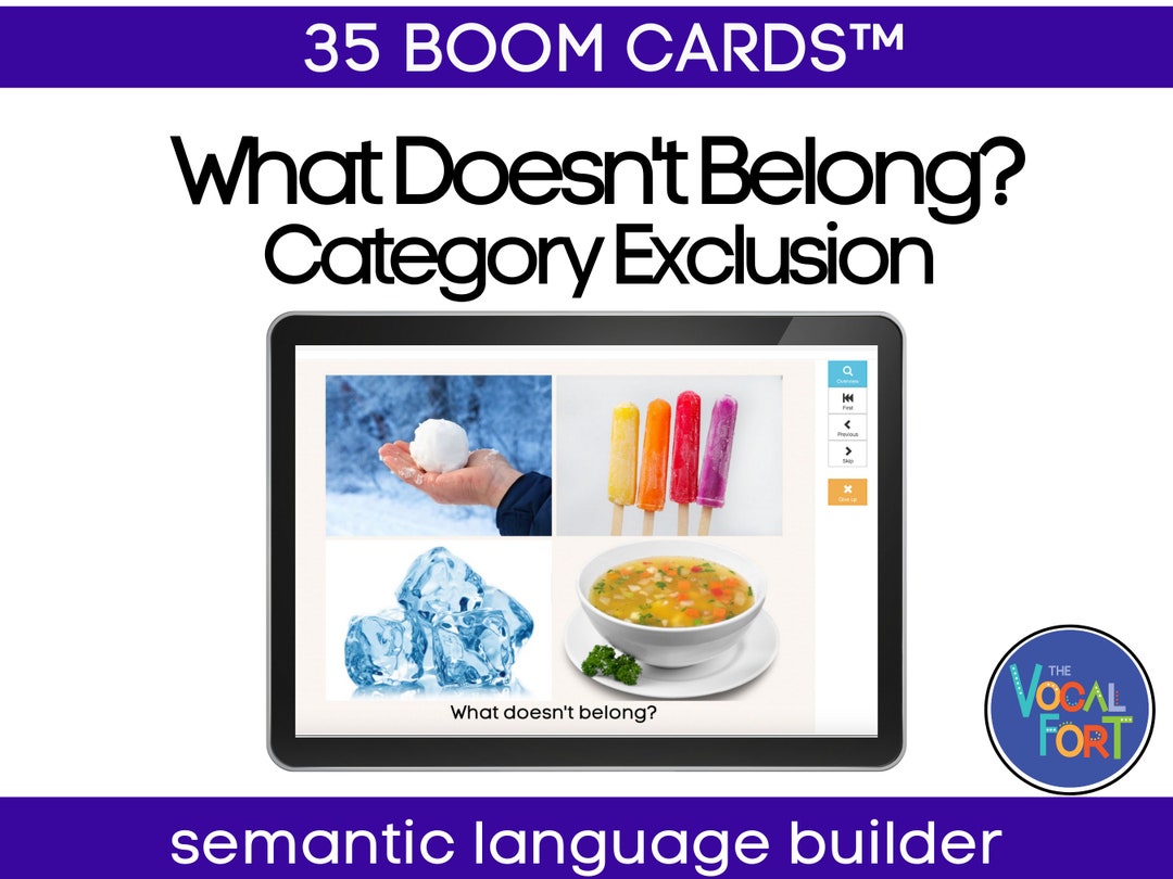 What Doesn't Belong BOOM Cards™ | Interactive Language Development ...