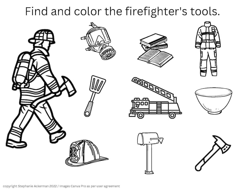 Community Helpers Coloring Pages | 20 Occupations PDF Download | Jobs ...