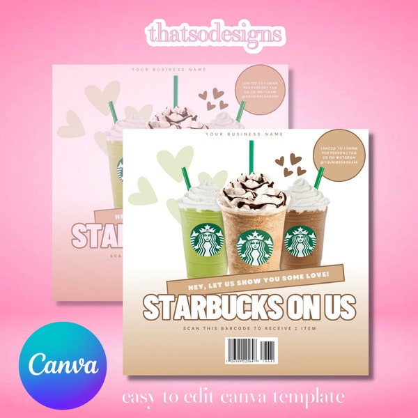 Starbucks Appreciation Flyer - Etsy