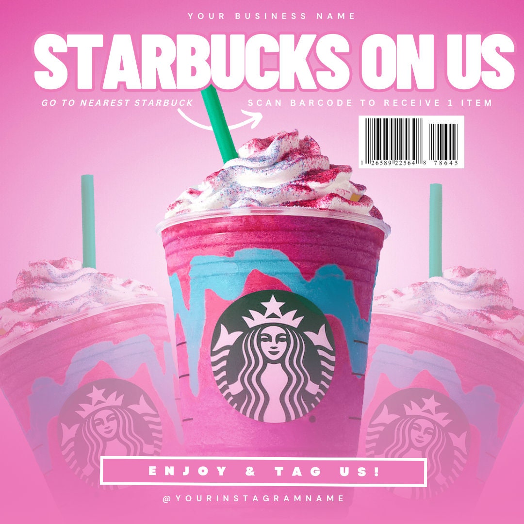 Customer Appreciation Starbucks Social Media Business Promotional Flyer ...