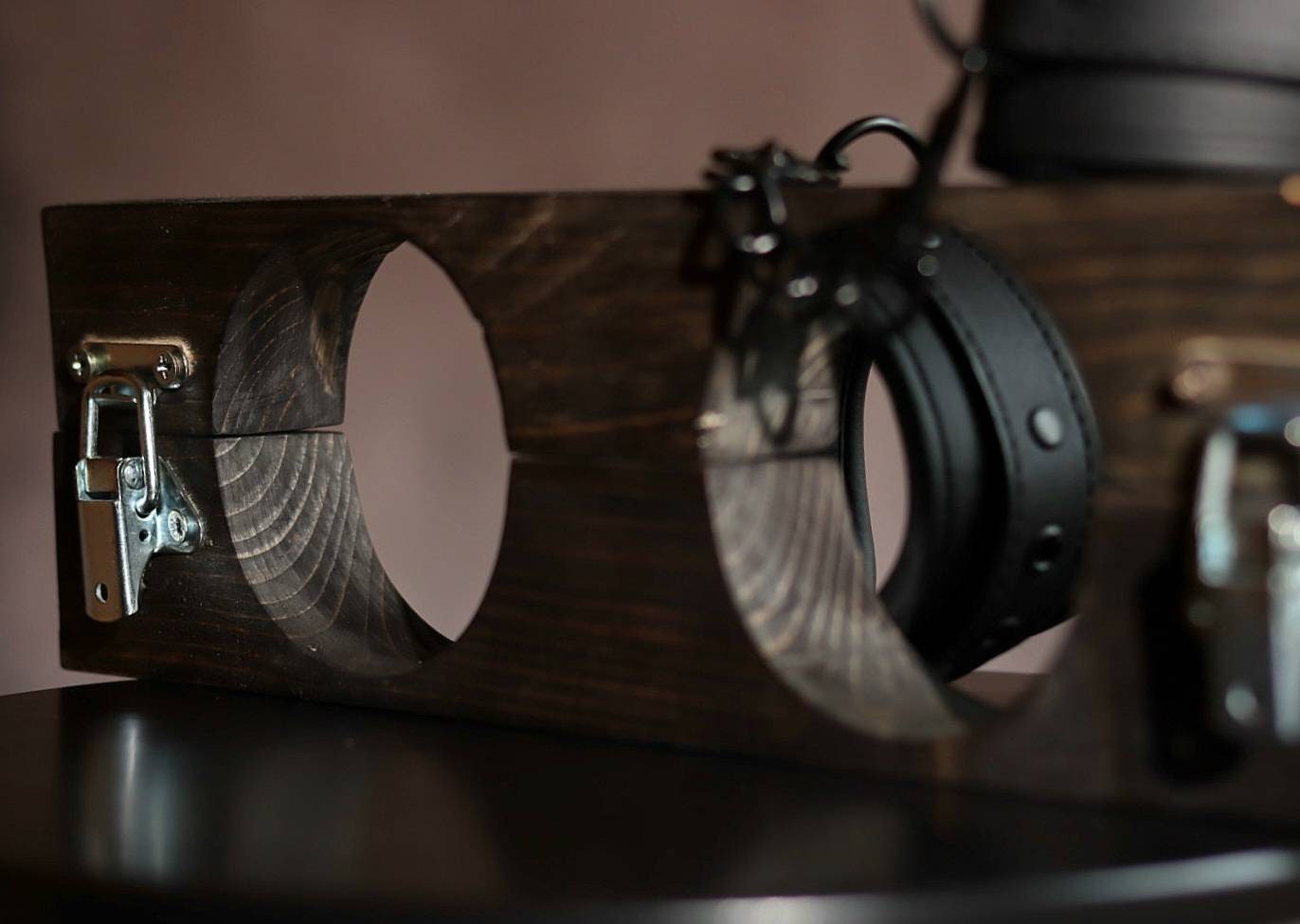 Bondage, Fetish, BDSM Restraints Wrist and Ankle Stocks Wooden Kinky - Etsy