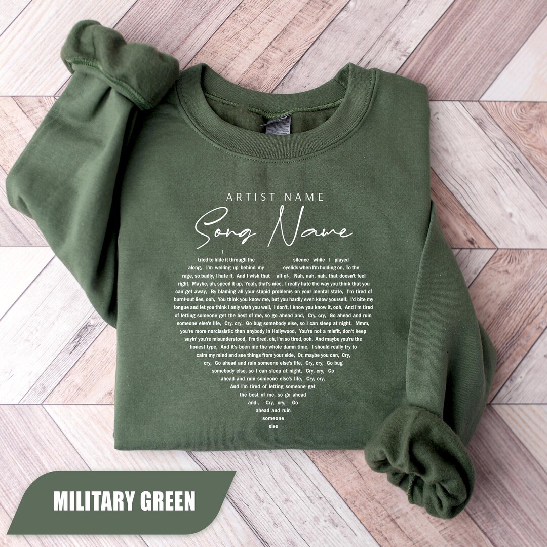 Custom Song Name Shirt, Custom Artist Name Shirt, Personalized Song ...