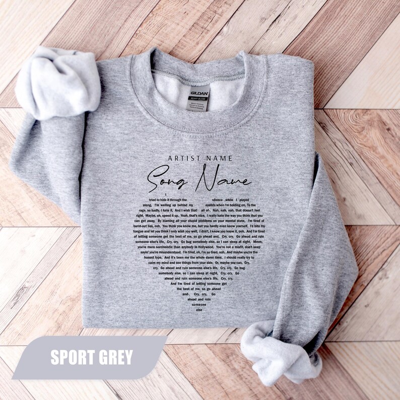 Custom Song Name Shirt, Custom Artist Name Shirt, Personalized Song ...
