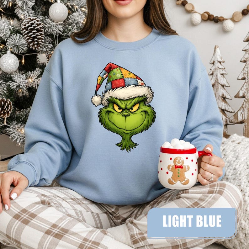 Felpa natalizia Grinch, maglietta della famiglia Grinch, felpa con ...