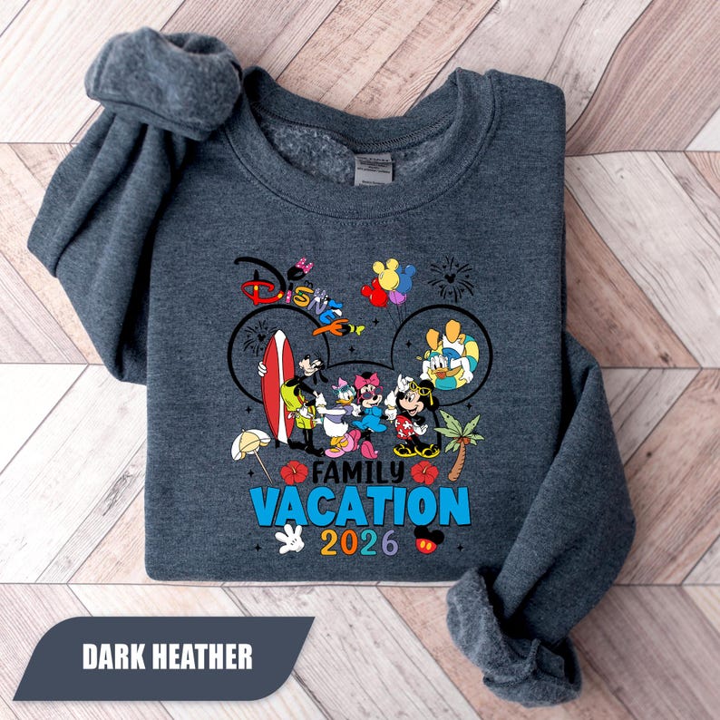 Disney Vacation Sweatshirt 2026, Family Trip Tee, Magic Kingdom ...