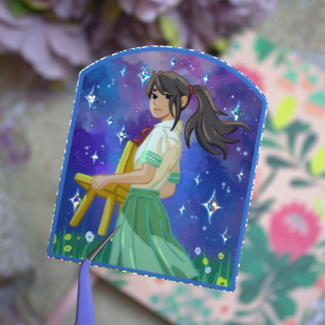 Suzume Inspired Sticker Anime Sticker Glitter Vinyl Sticker Waterproof ...