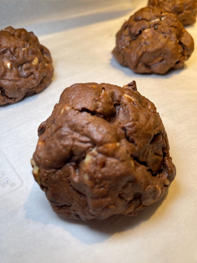 Cookies, Giant Gourmet 6 Oz Chocolate Cookie With Walnuts and White ...