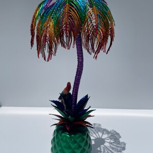This is a Rainbow Wire Palm Tree. Its Handmade Using 20 Gauge - Etsy