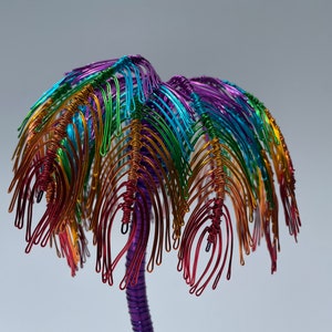 This is a Rainbow Wire Palm Tree. Its Handmade Using 20 Gauge - Etsy