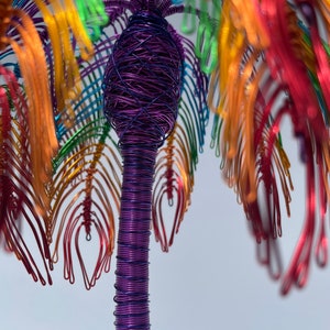 This is a Rainbow Wire Palm Tree. Its Handmade Using 20 Gauge - Etsy