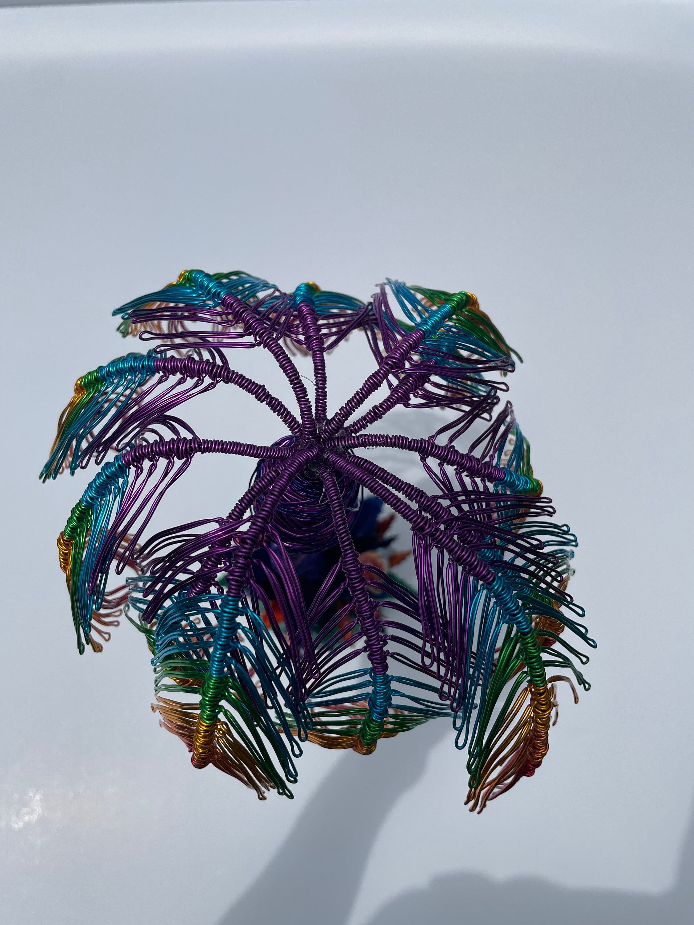 This is a Rainbow Wire Palm Tree. Its Handmade Using 20 Gauge Aluminum ...