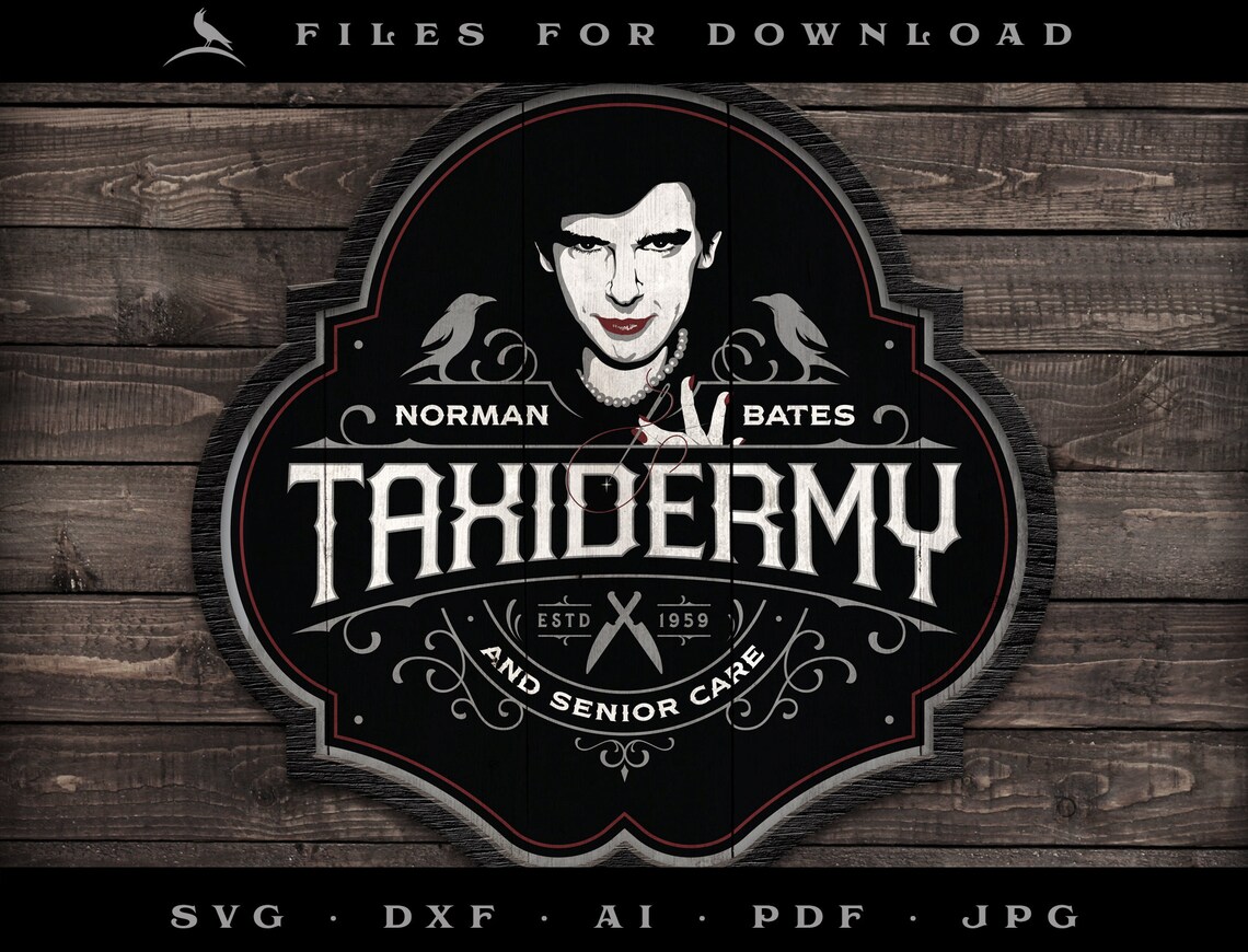 Horror-themed Taxidermy Sign Artwork in Digital Format for - Etsy