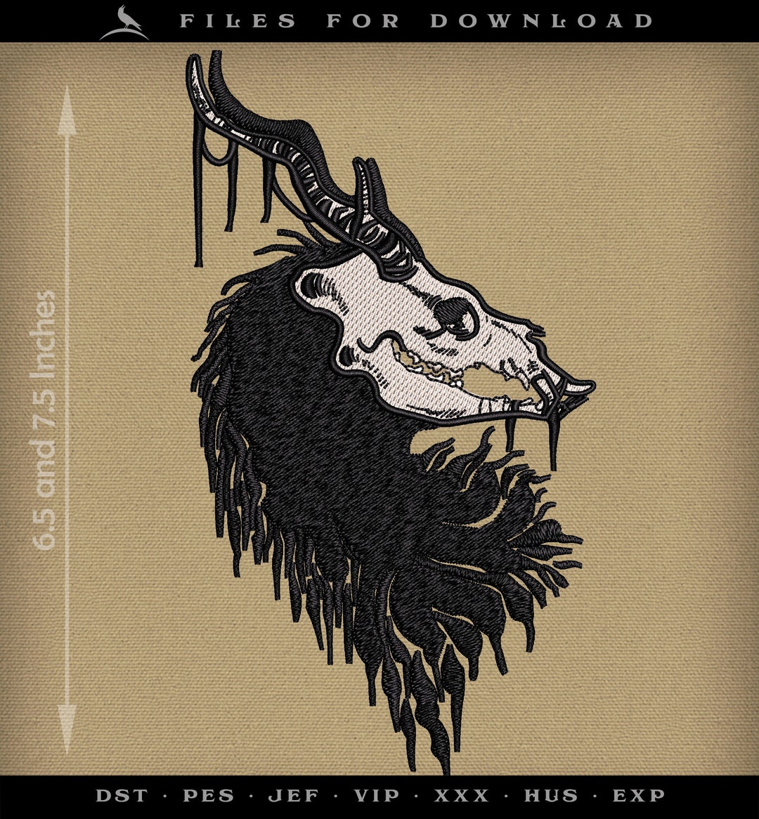 Machine Embroidery: Creepy Wendigo Skull Design for Download - Etsy UK