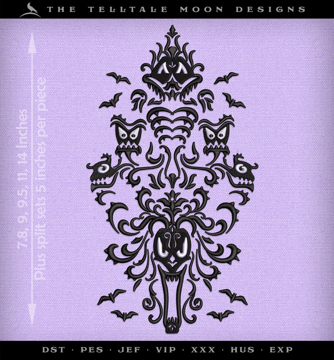 Machine Embroidery Files: Gothic Damask Inspired by Haunted Mansion ...