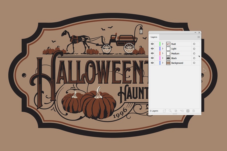 Vintage-style halloween Town Haunted Tours Sign - Etsy