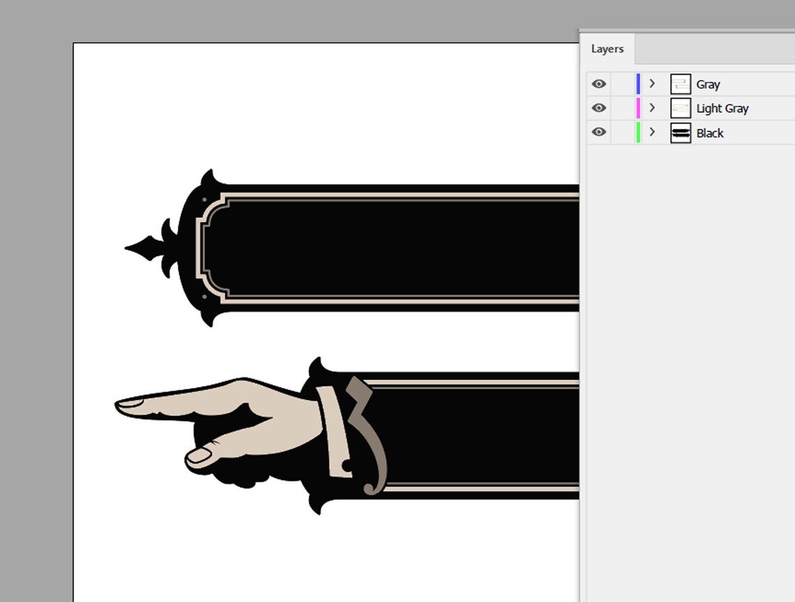 Vintage Pointer Sign Artwork in Digital Format for Download - Etsy