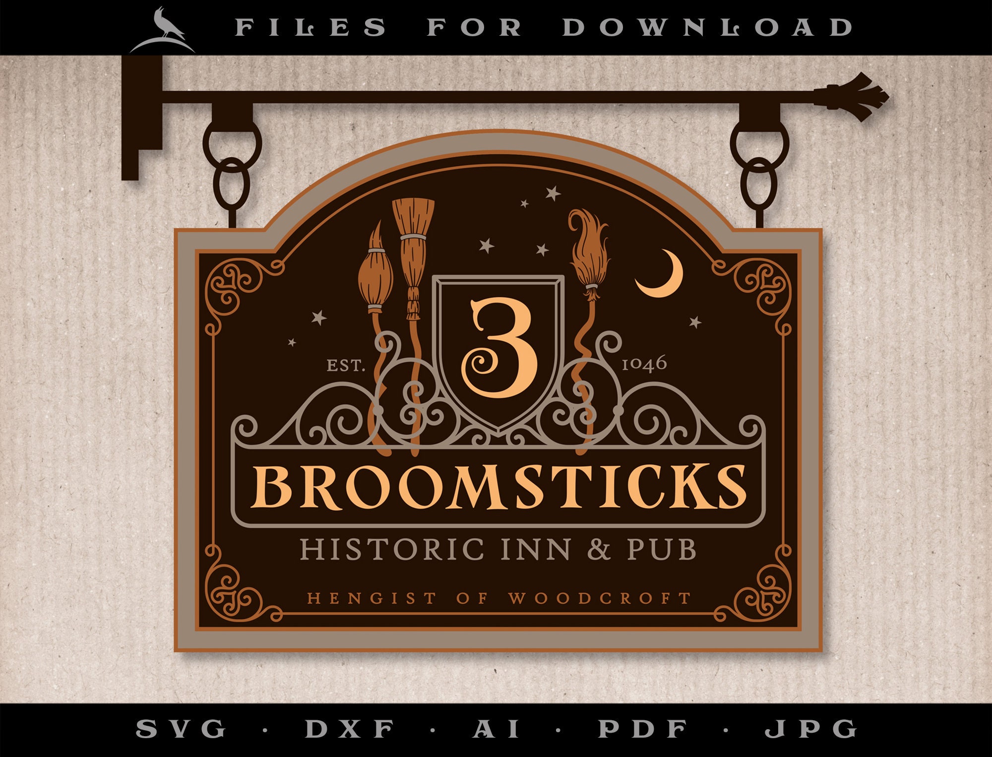 Three Broomsticks Logo