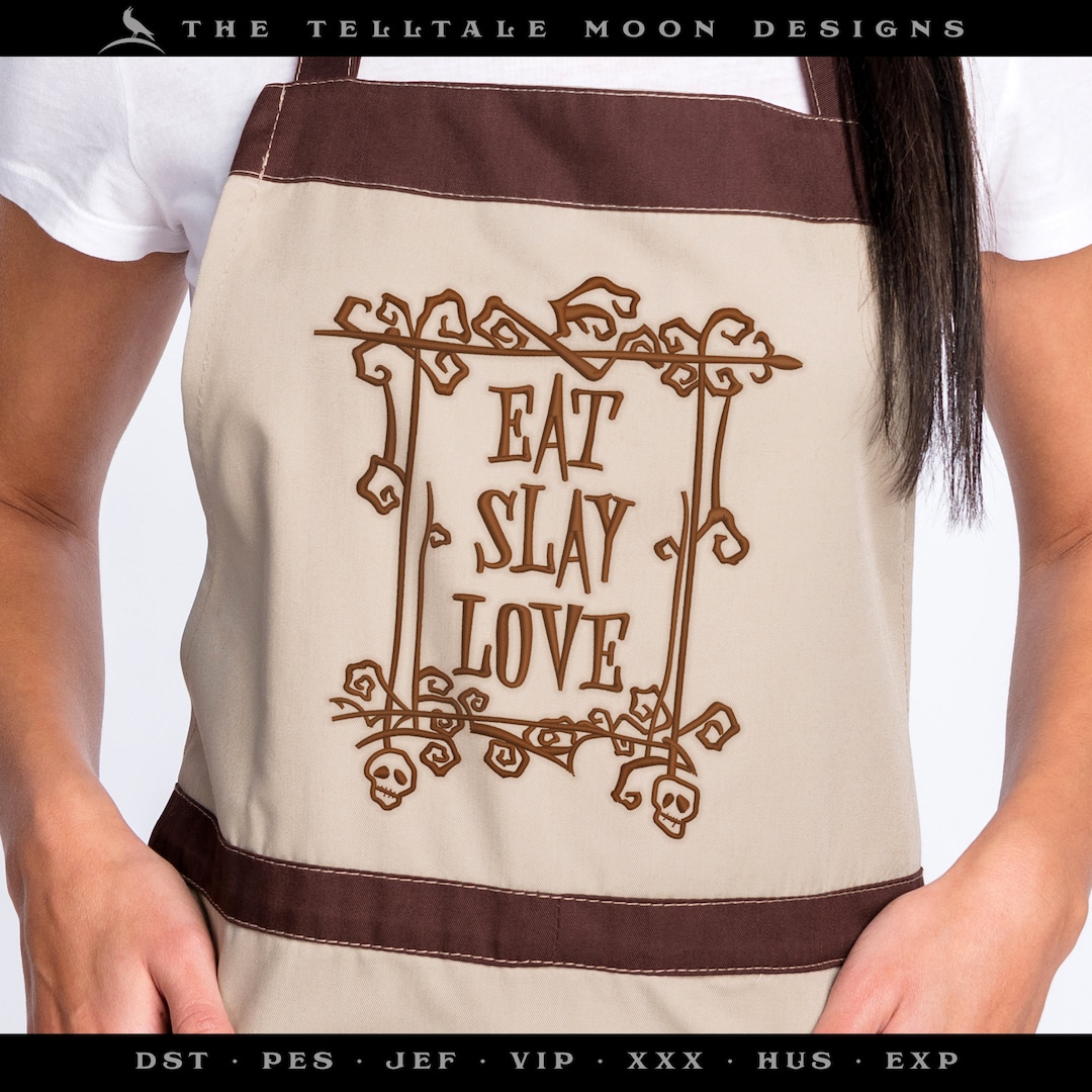 Machine Embroidery: eat Slay Love Gothic Humor for - Etsy