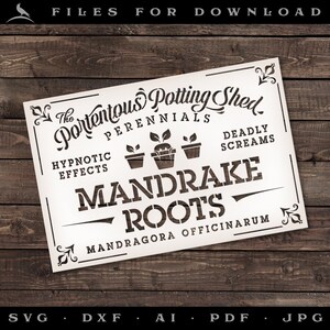 Stencil Art: mandrake Roots in Digital Format for Download SVG, PDF ...