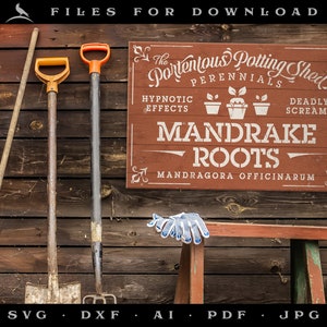 Stencil Art: mandrake Roots in Digital Format for Download SVG, PDF ...