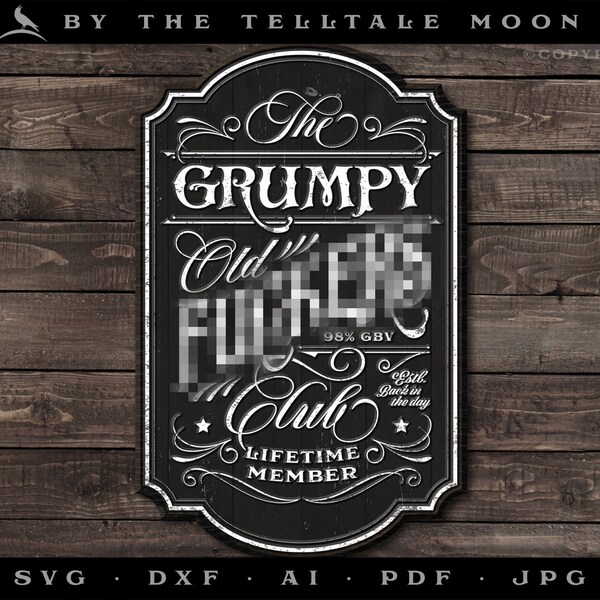 Grumpy Old Man Svg - Etsy