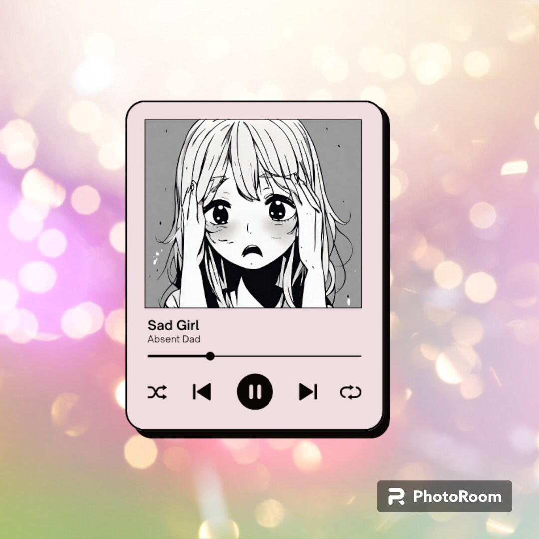 Sad Girl Vinyl Sticker - Etsy