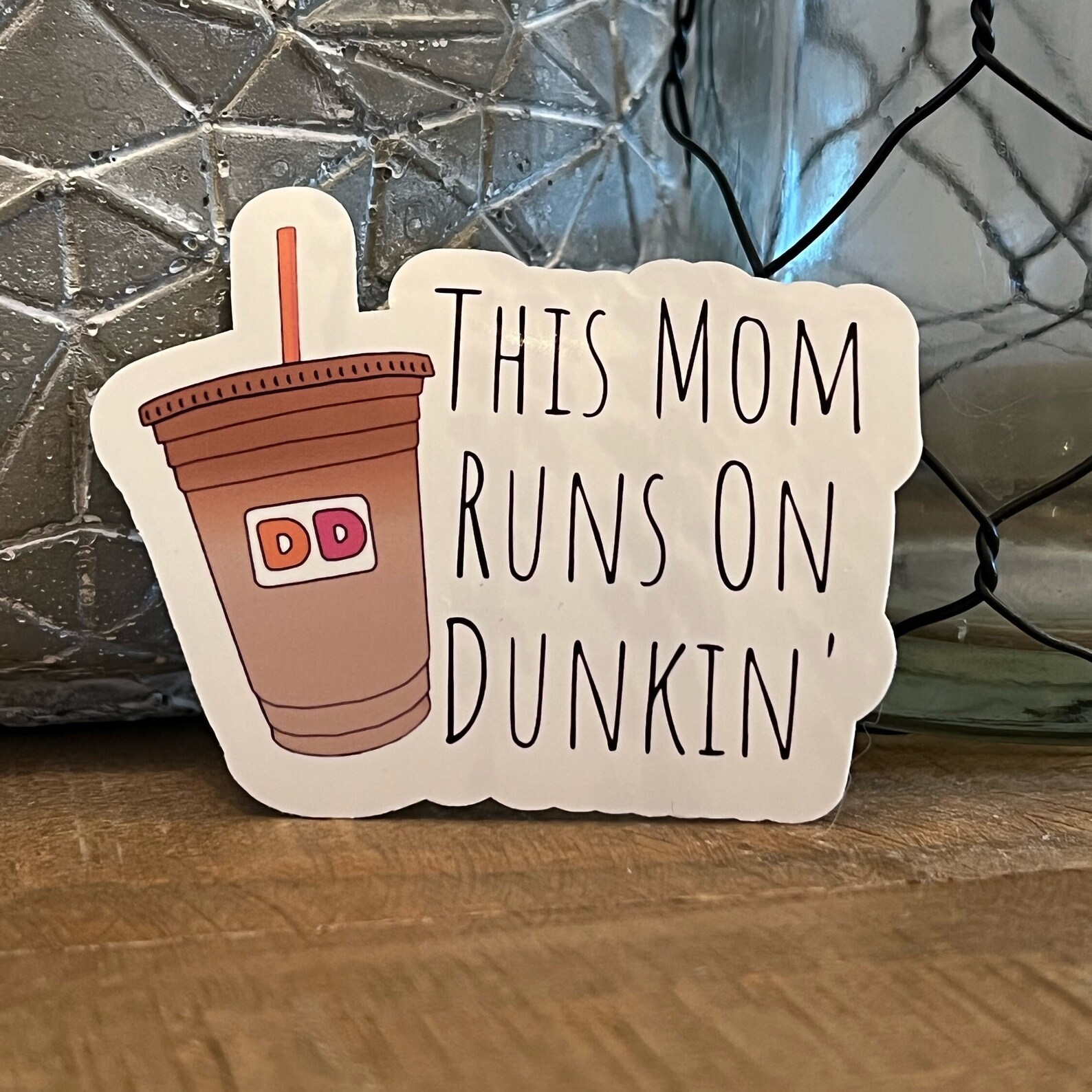 Dunkin' Mom Vinyl Sticker - Etsy