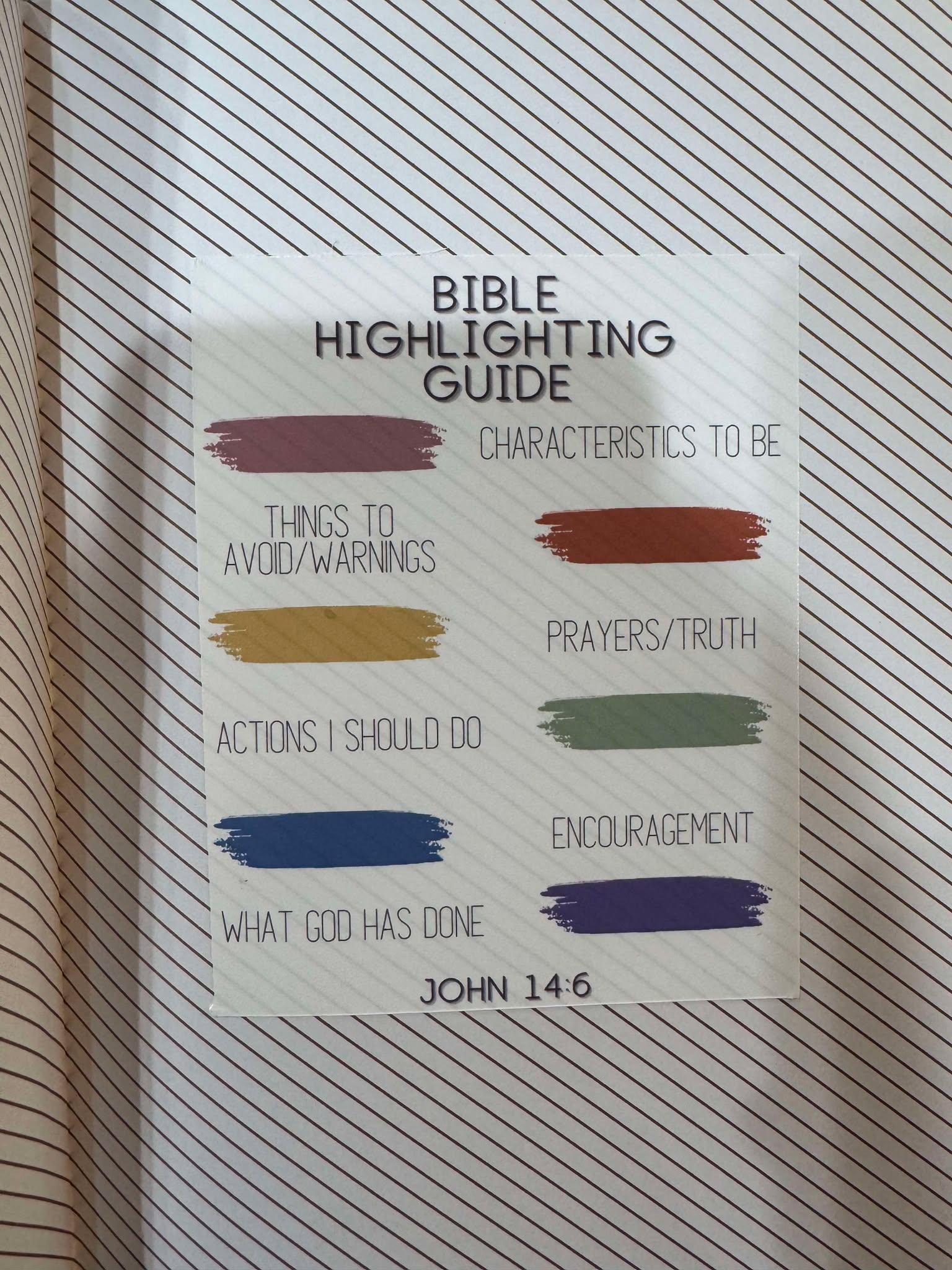 Bible Highlighting Guide Vinyl Sticker - Etsy