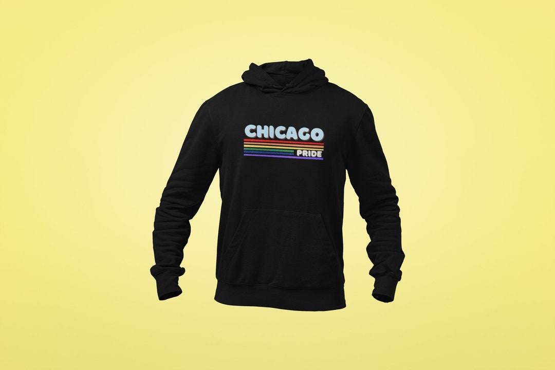 Chicago Pride Hoodie | LGBTQ Flag | Rainbow Pride - Etsy