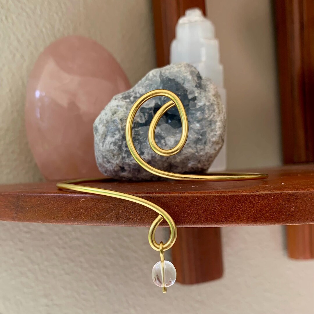 Custom Crystal Arm Cuff Arm Cuff Armlet Bracelet Bohemian Goddess Band ...