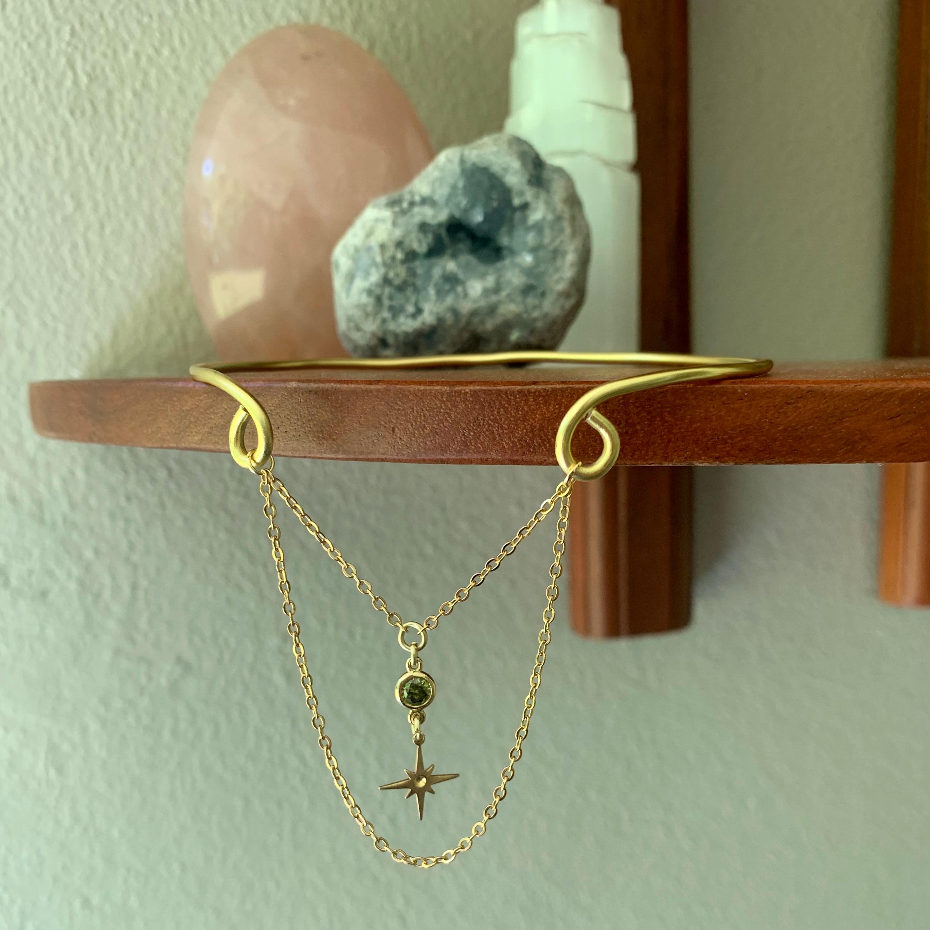 Custom Birthstone Chain Arm Cuff | Arm Cuff | Armlet | Bracelet ...