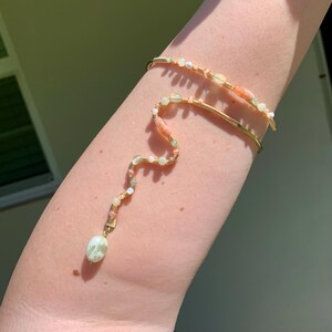 Crystal Embellished Arm Cuff | Arm Band | Armlet | Bracelet | Bohemian ...