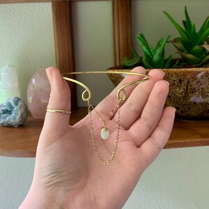 Custom Crystal Chain Arm Cuff | Arm Cuff | Armlet | Bracelet | Bohemian ...