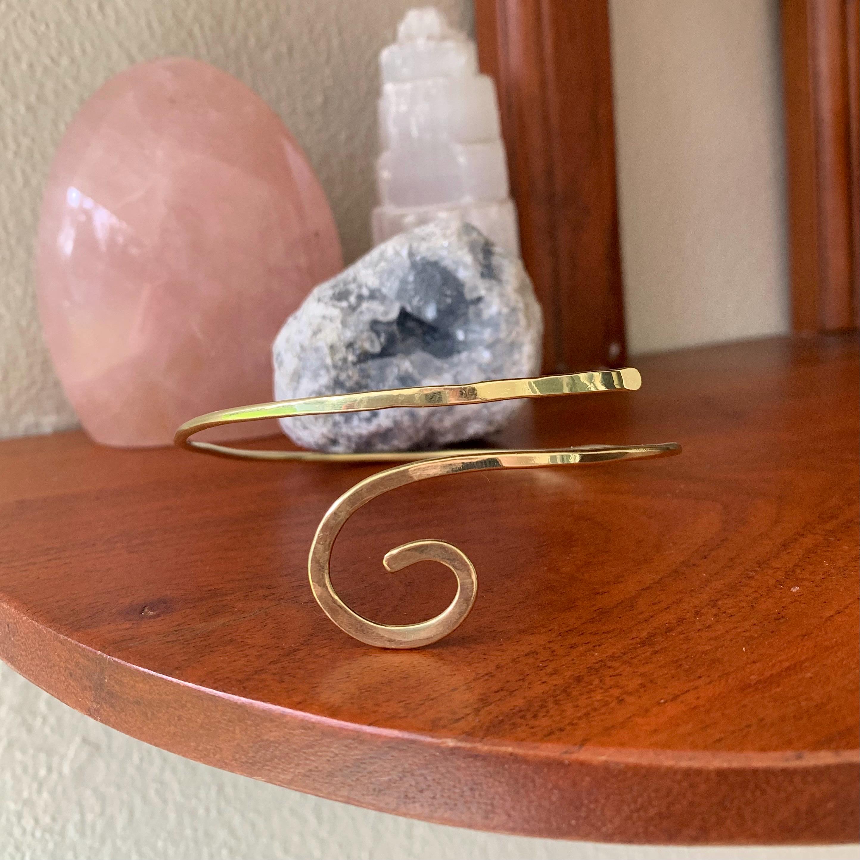 Custom Arm Cuff | Hammered Swirl Arm Cuff | Armlet | Bracelet ...
