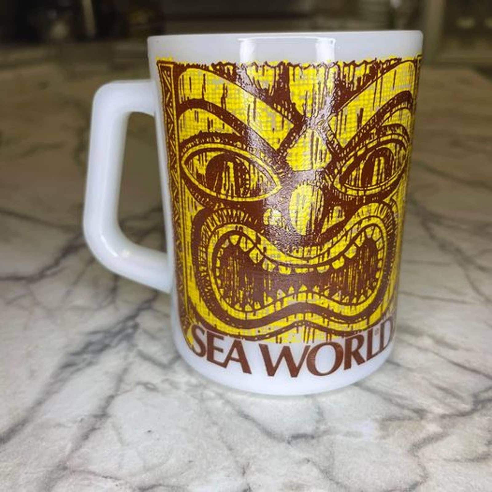 Vintage Seaworld Tiki Man Federal Glass Coffee Mug - Etsy