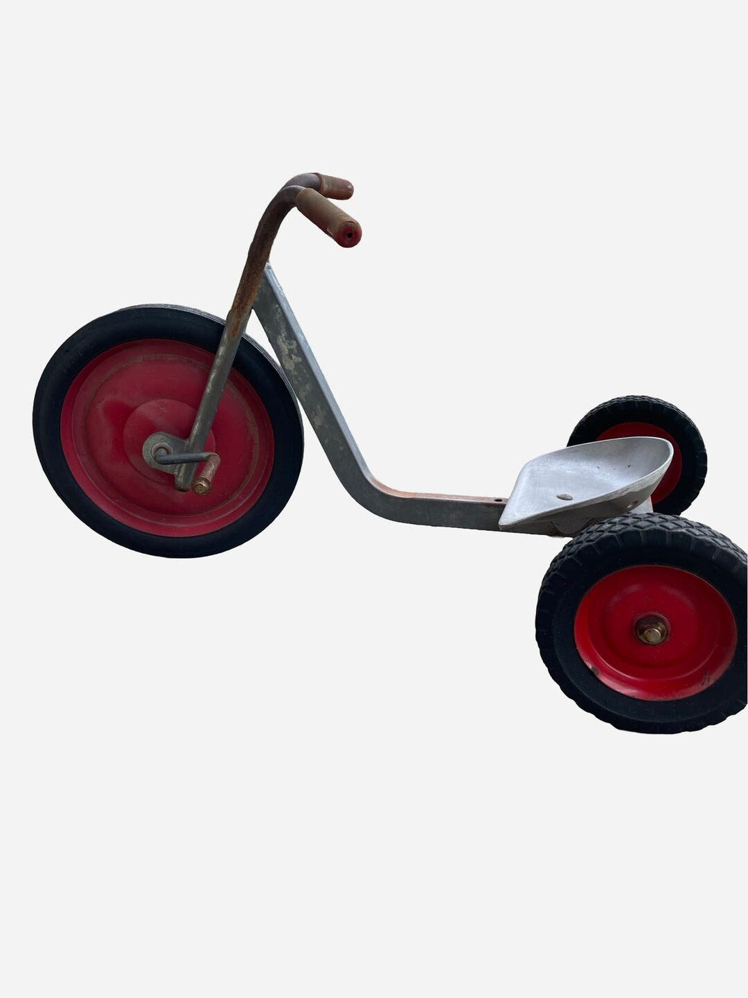 Antique Lowrider Tricycle Metal Garden Decor Red Wheel Big Wheel - Etsy