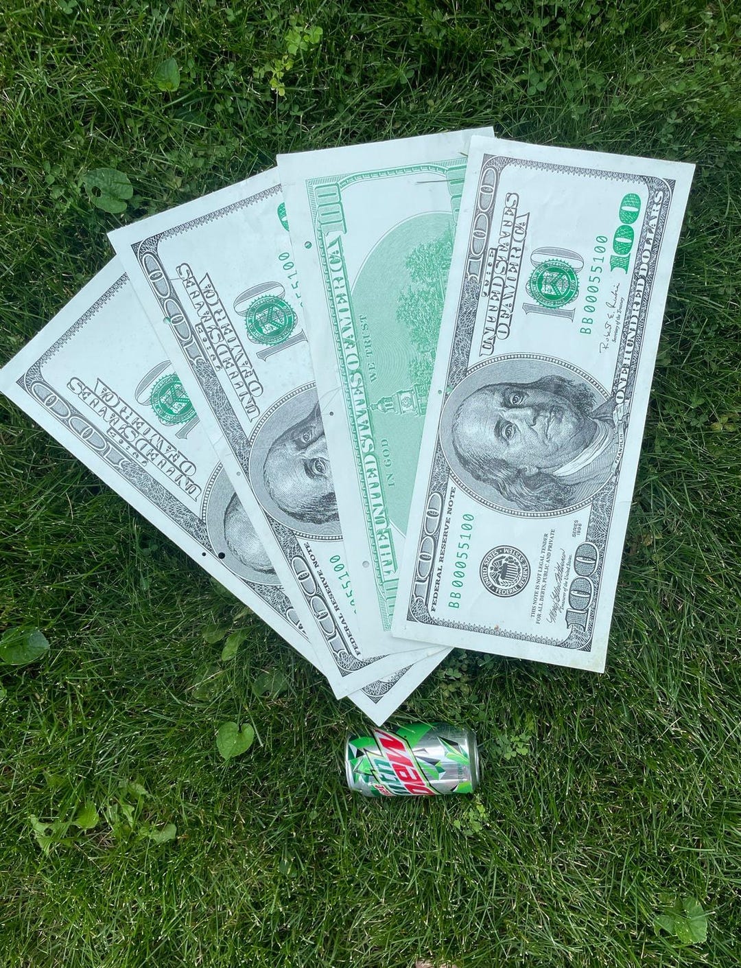 Rare Poster Money 1996 100 Dollar Bill Man Cave Decor Comically Large ...