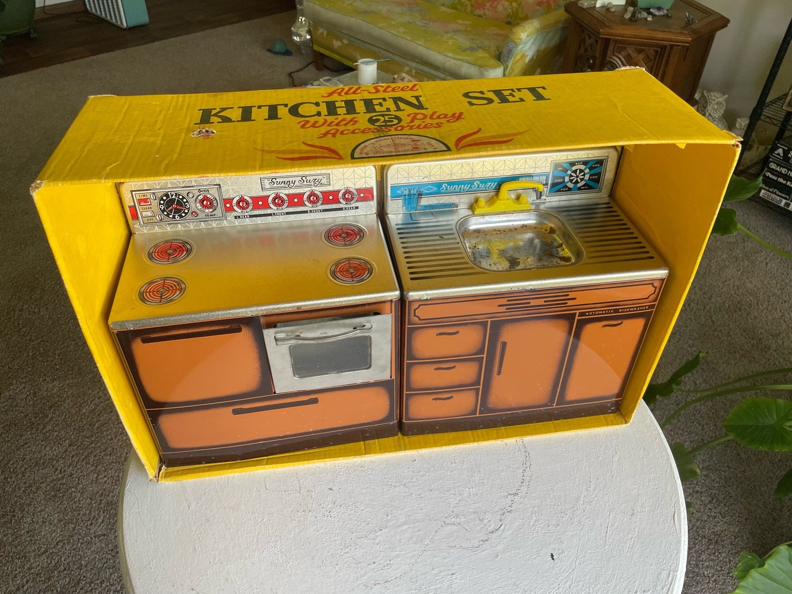 Wolverine Sunny Suzy Vintage Metal Toy Kitchen Set Stove and Sink With ...