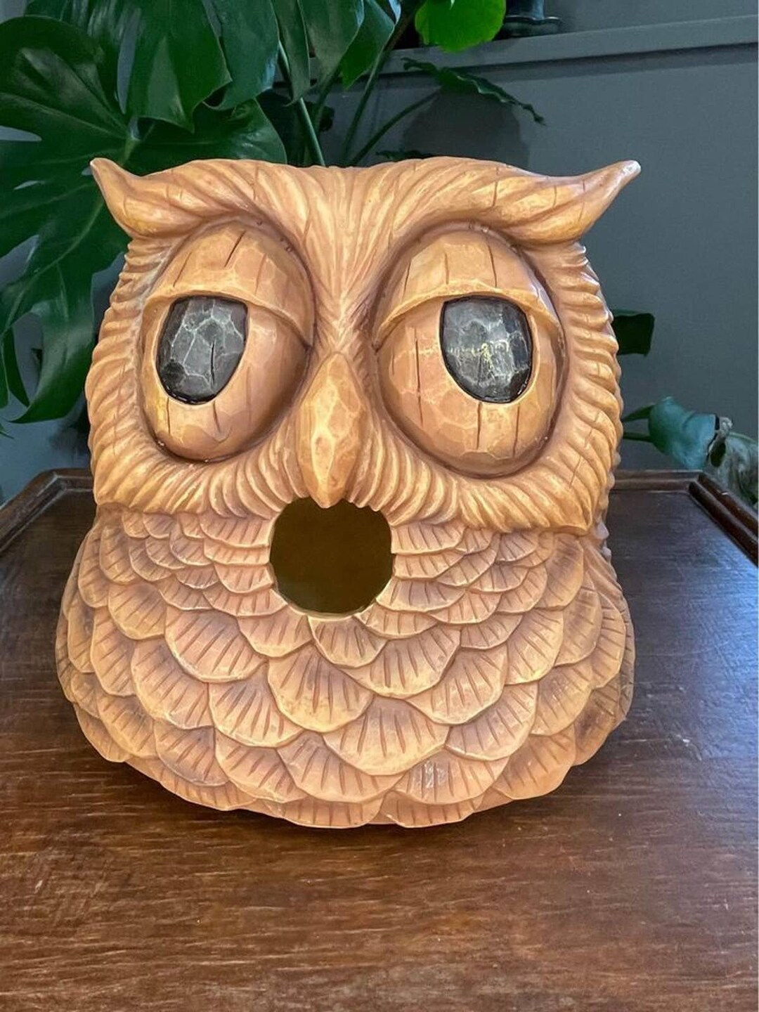 Red Carpet Studios Faces Birdhouse Plaster Owl Birdhouse - Etsy