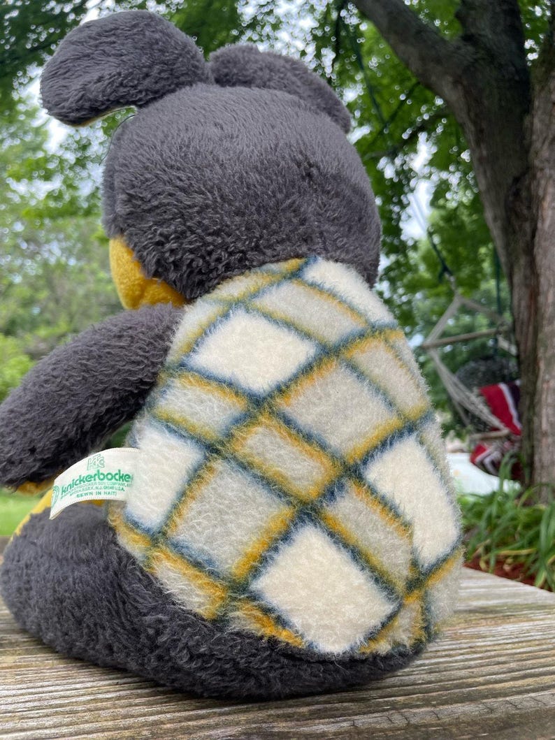 Vintage Kinckerbocker Plush Mouse 20 Animals of Distinction 1970 Plaid ...