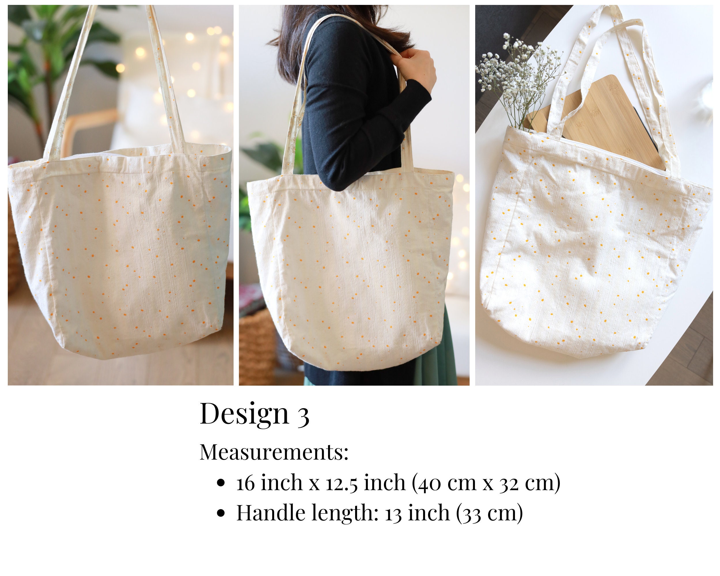 Handmade Floral Tote Bag, Cute & Aesthetic Flower Tote Bag Summer ...