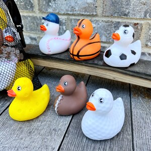 Sports Rubber Duck Set – Basketball, Football, Golf & Soccer Ducks ...