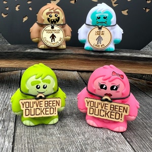 Sasquatch Ducks Bigfoot Tags Wooden Custom Yeti Gift Tag Personalized ...