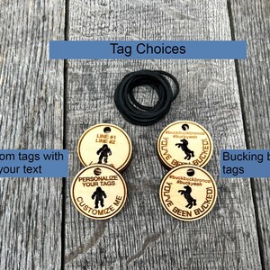 Sasquatch Buck Buck Bronco Bigfoot Tags Wooden Custom Yeti Gift Tag ...