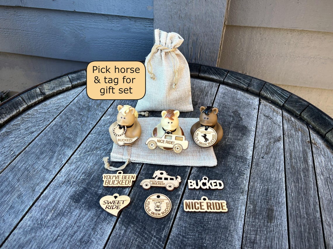 Buck Bronco Duck Gift Tag for Rubber Horse Ducks Youve Been Bucked ...