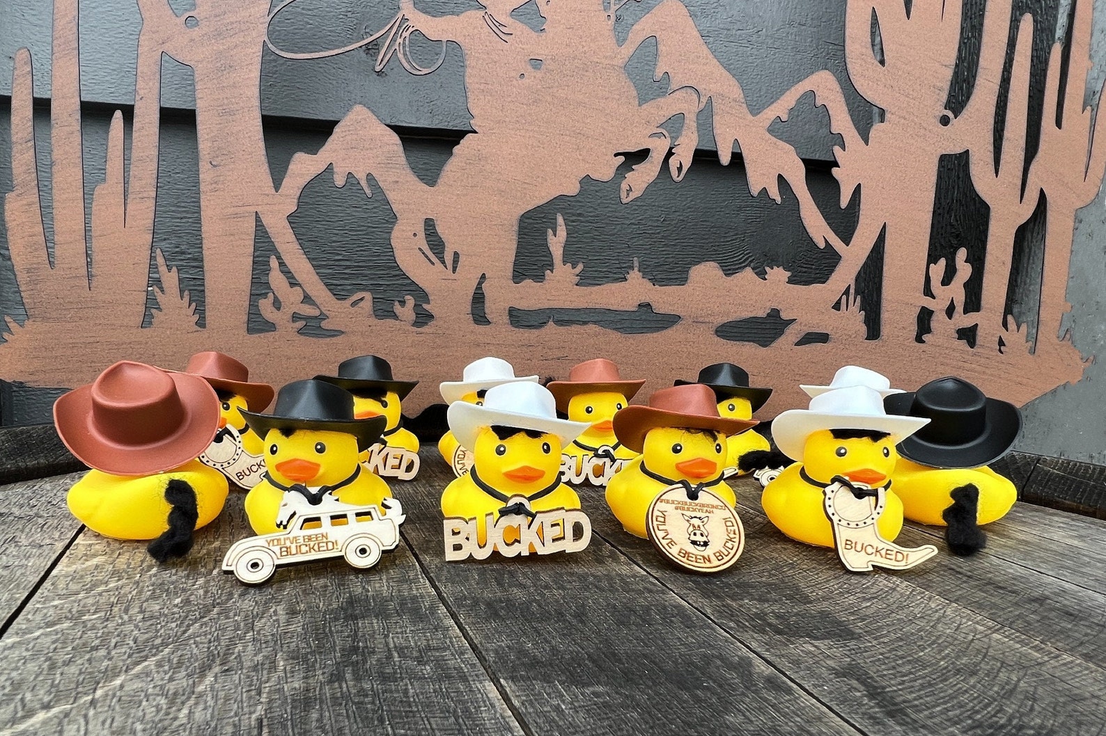 Buck Buck Bronco Horse Ducks Duck Tag for Bronco Rubber Duck Youve Been ...