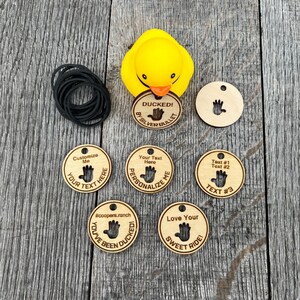 Custom Tags Wooden Duck Tag Personalized Youve Been Ducked Tags for ...