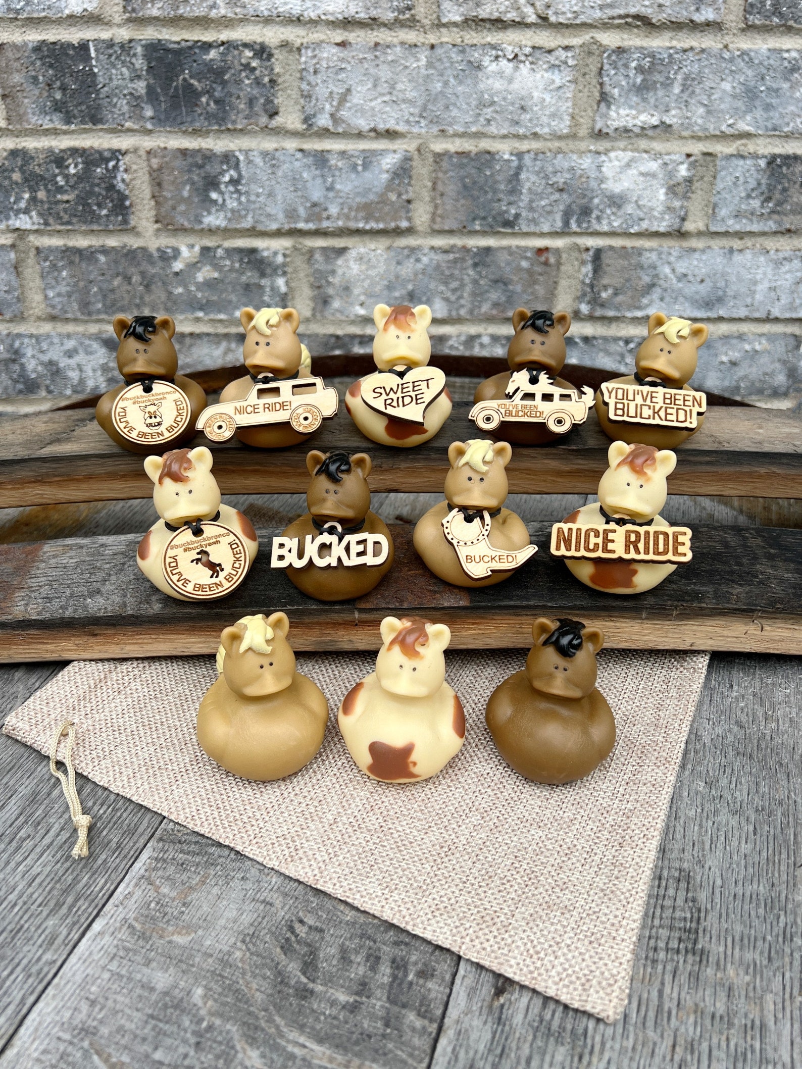 Buck Bronco Ducks Duck Tag for Bronco Rubber Horse Ducks Youve Been ...