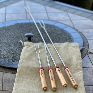 Smores Custom Engrave Roasting Stick Gift Set Personalized Dad Gift for ...